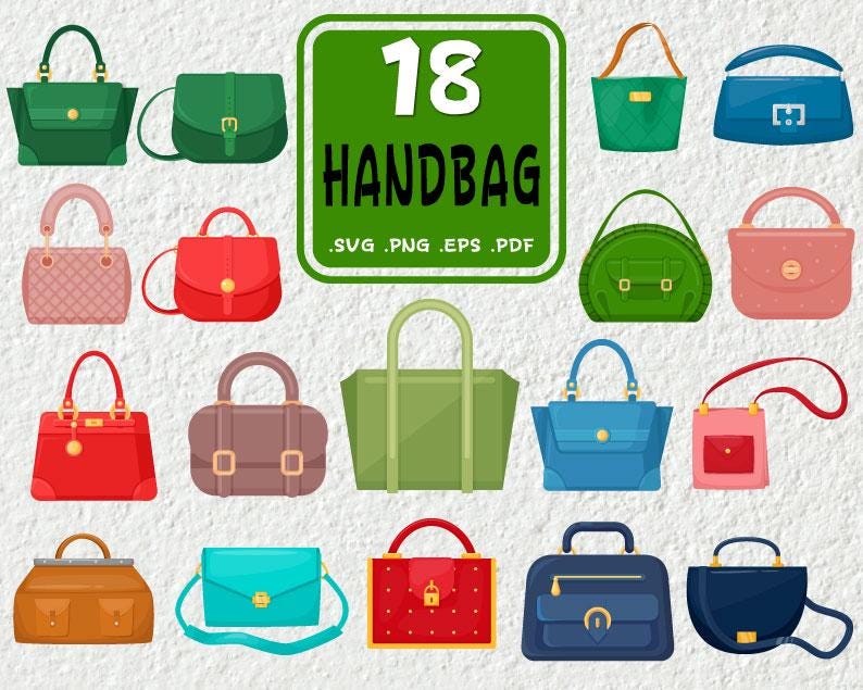 Handbag SVG Bundle: Purse Clipart, Cricut Cut Files (digital Download ...