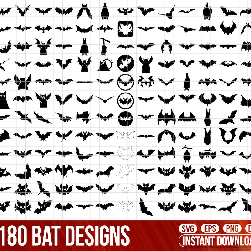 Bat Svg - Etsy