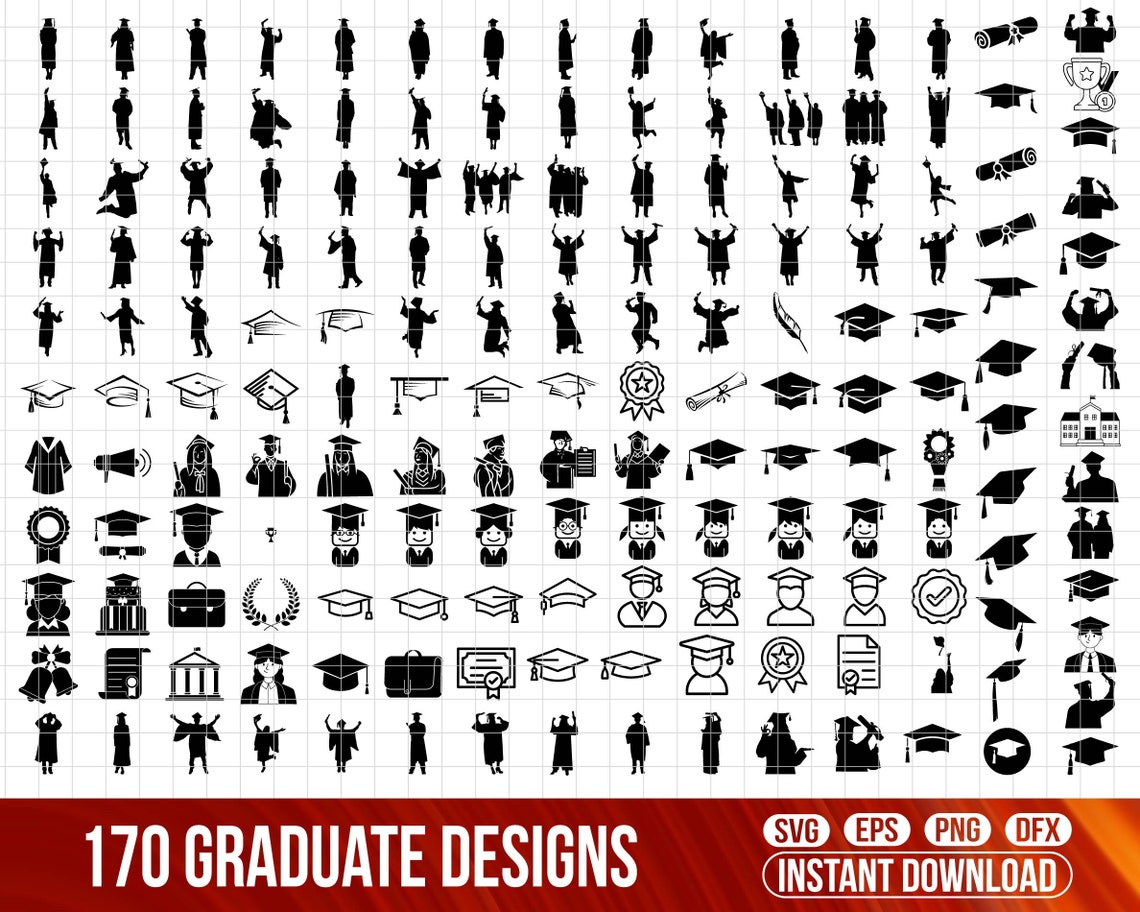 Graduate SVG, Graduate Silhouette,graduation SVG, Graduate Bundle Svg ...