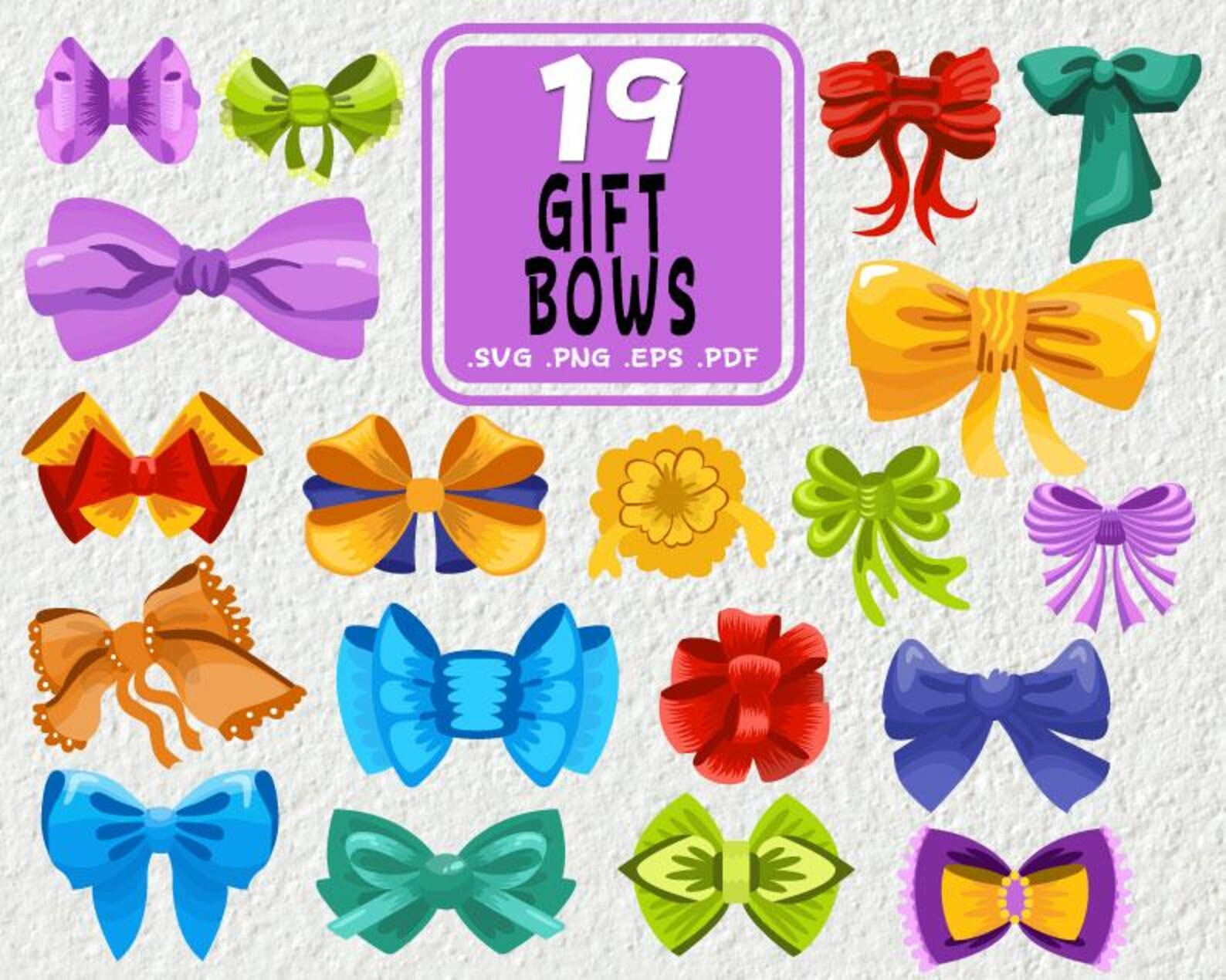 Ribbon Bow SVG Bundle, Ribbon Svg, Bow Svg, Bow Clip Art Png, Bow Tie ...