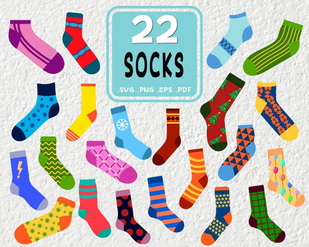 Socks Svg Bundle, Socks Clipart, Doodle Socks, Fashion Clipart, Socks ...