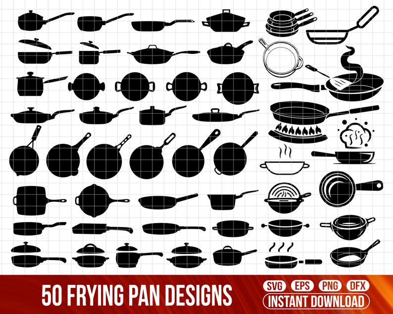 Frying Pan Svg, Frying Pan Cricut, Frying Pan Silhouette, Frying Pan ...