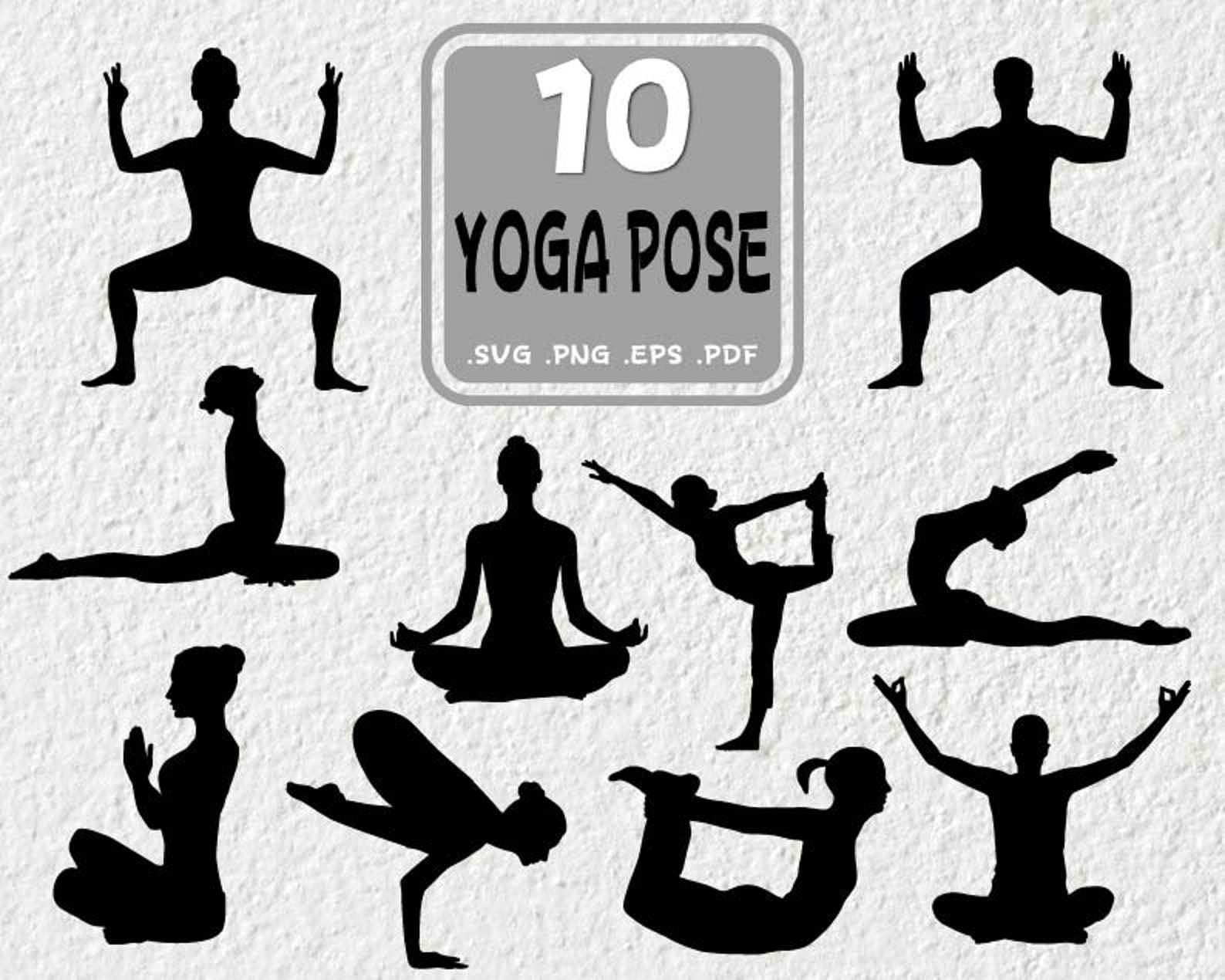 Yoga Pose Svg Bundle, Yoga Poses Png, Yoga Pose Clipart, Yoga Pose ...