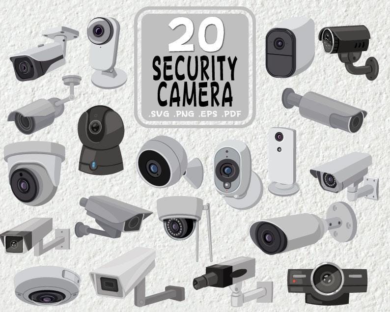CCTV Camera SVG, Security Camera SVG, Security Camera Clipart, Security ...