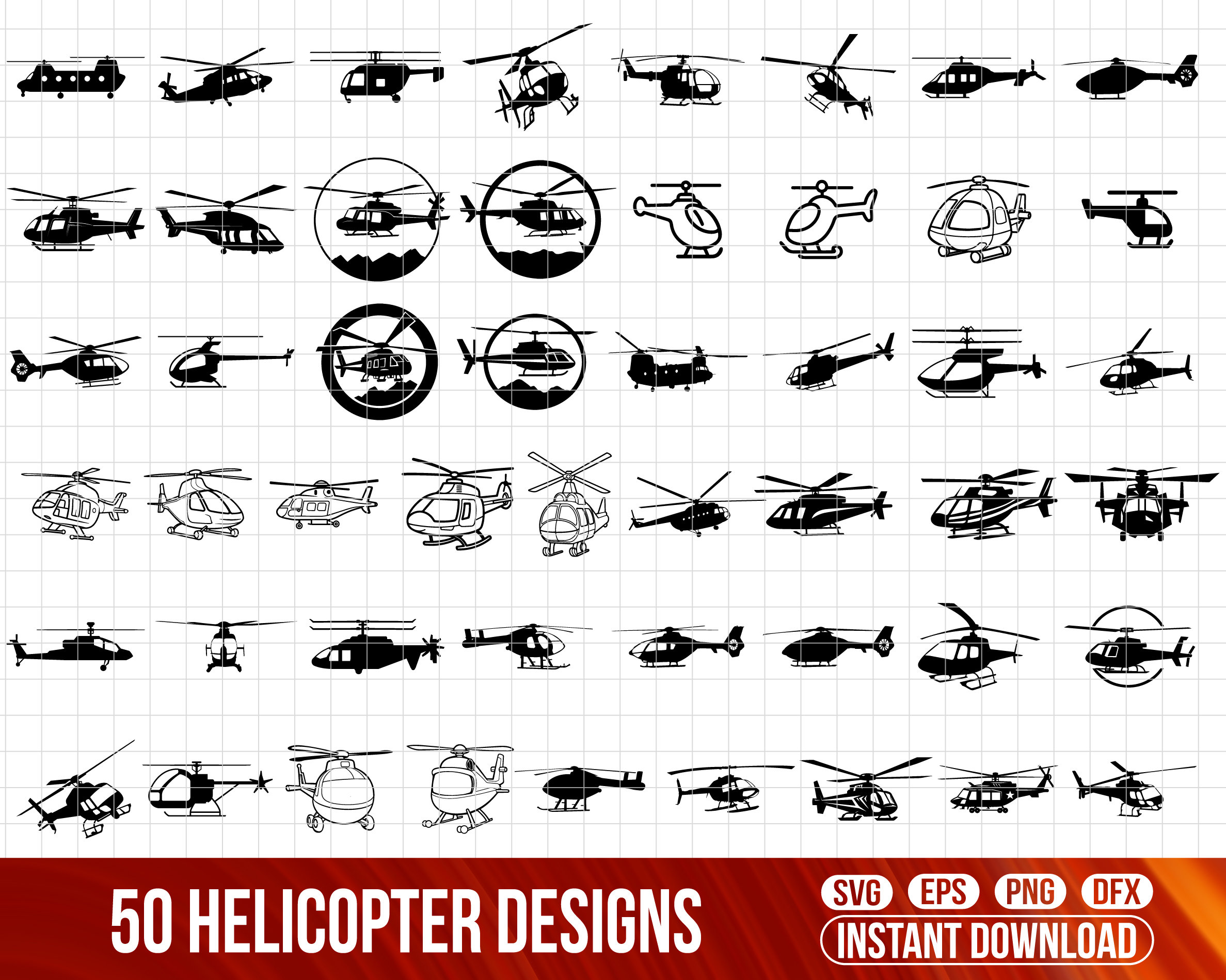 Helicopter SVG Bundle, Helicopter SVG, Aircraft Svg, Airplane Svg, Fly ...