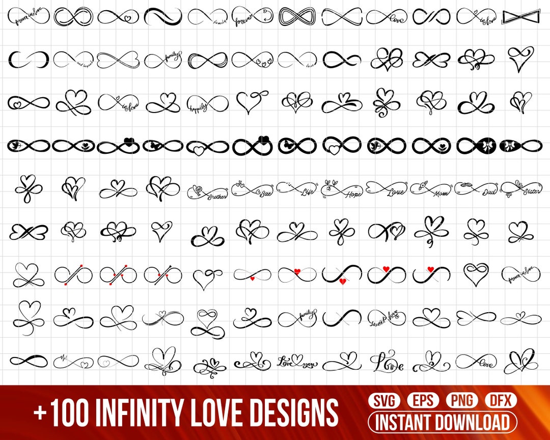 Infinity Love SVG Bundle, Infinity Love PNG Bundle, Infinity Love ...