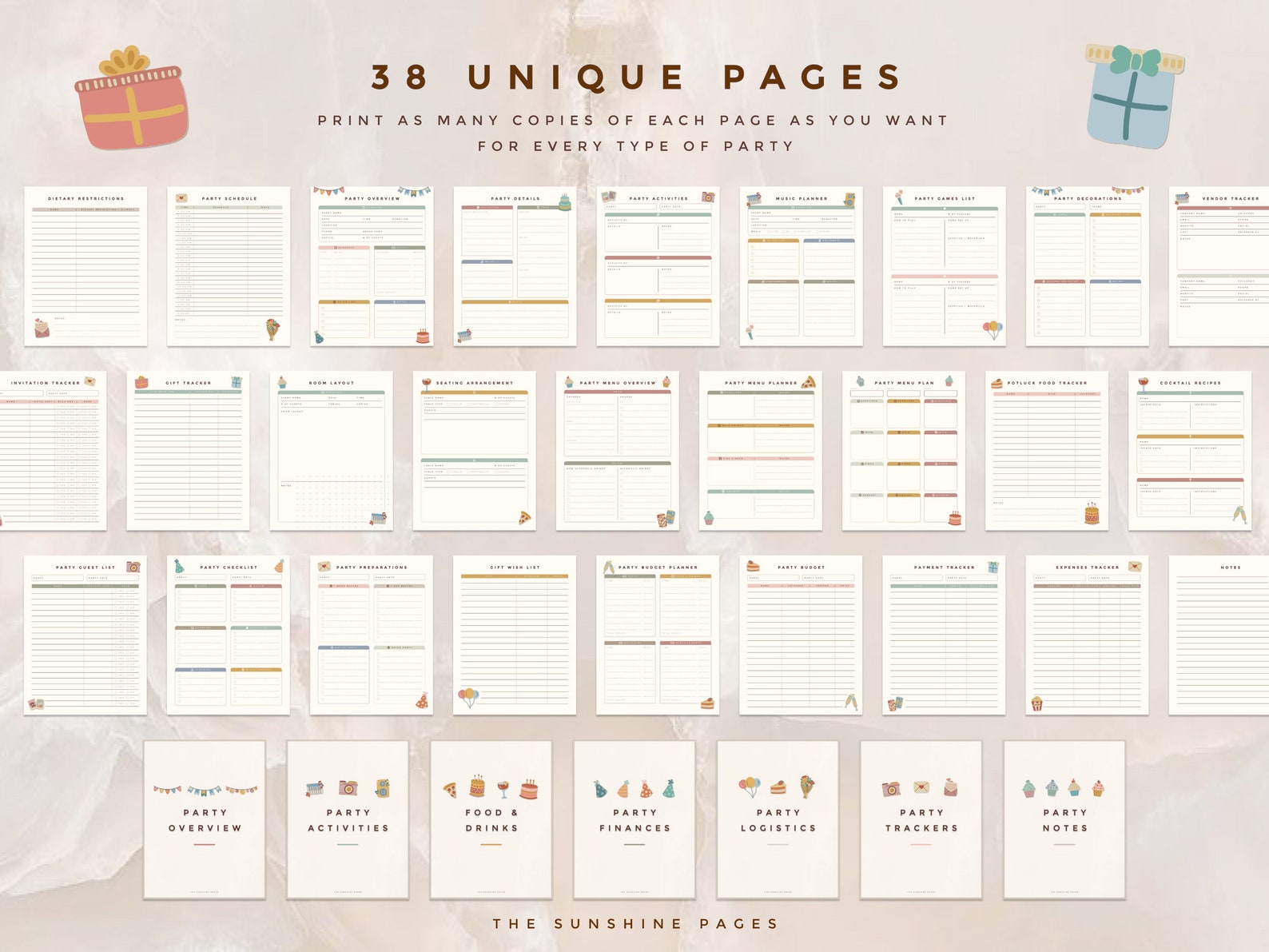 Party Planner Printable Event Organizer Birthday Checklist Party ...