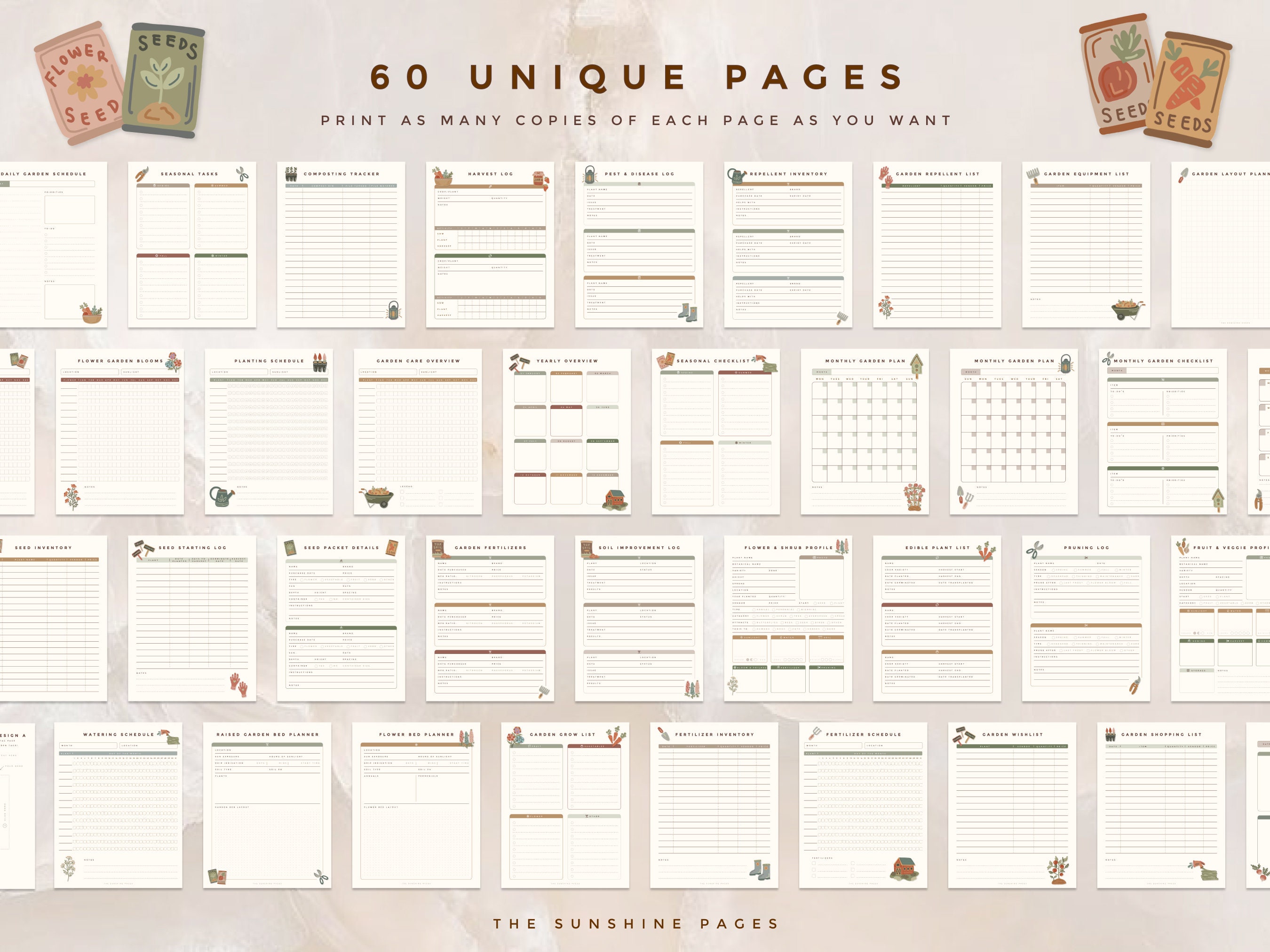 Ultimate Garden Planner Printable Gardening Log Flower Garden Tracker ...