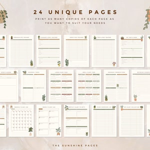 Ultimate House Plant Planner Printable Bundle Indoor Houseplant Garden ...