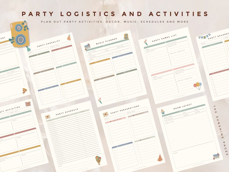 Party Planner Printable Event Organizer Birthday Checklist Party ...