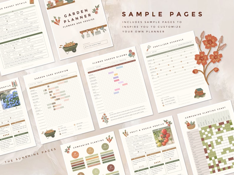 Ultimate Garden Planner Printable Gardening Log Flower Garden Tracker ...