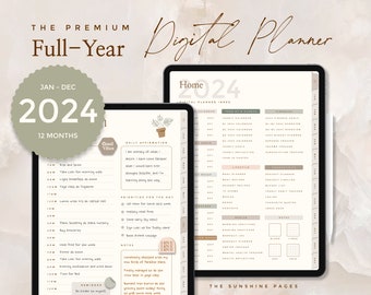 2024 Ultimate Dated Digital Planner Minimalist iPad Planner Goodnotes ...