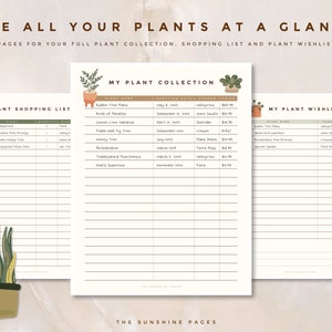 Ultimate House Plant Planner Printable Bundle Indoor Houseplant Garden ...