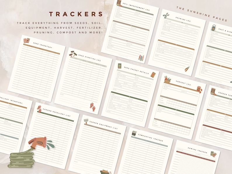 Ultimate Garden Planner Printable Gardening Log Flower Garden Tracker ...