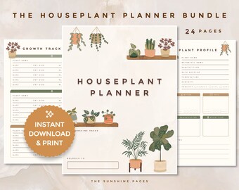 Ultimate House Plant Planner Printable Bundle Indoor Houseplant Garden ...