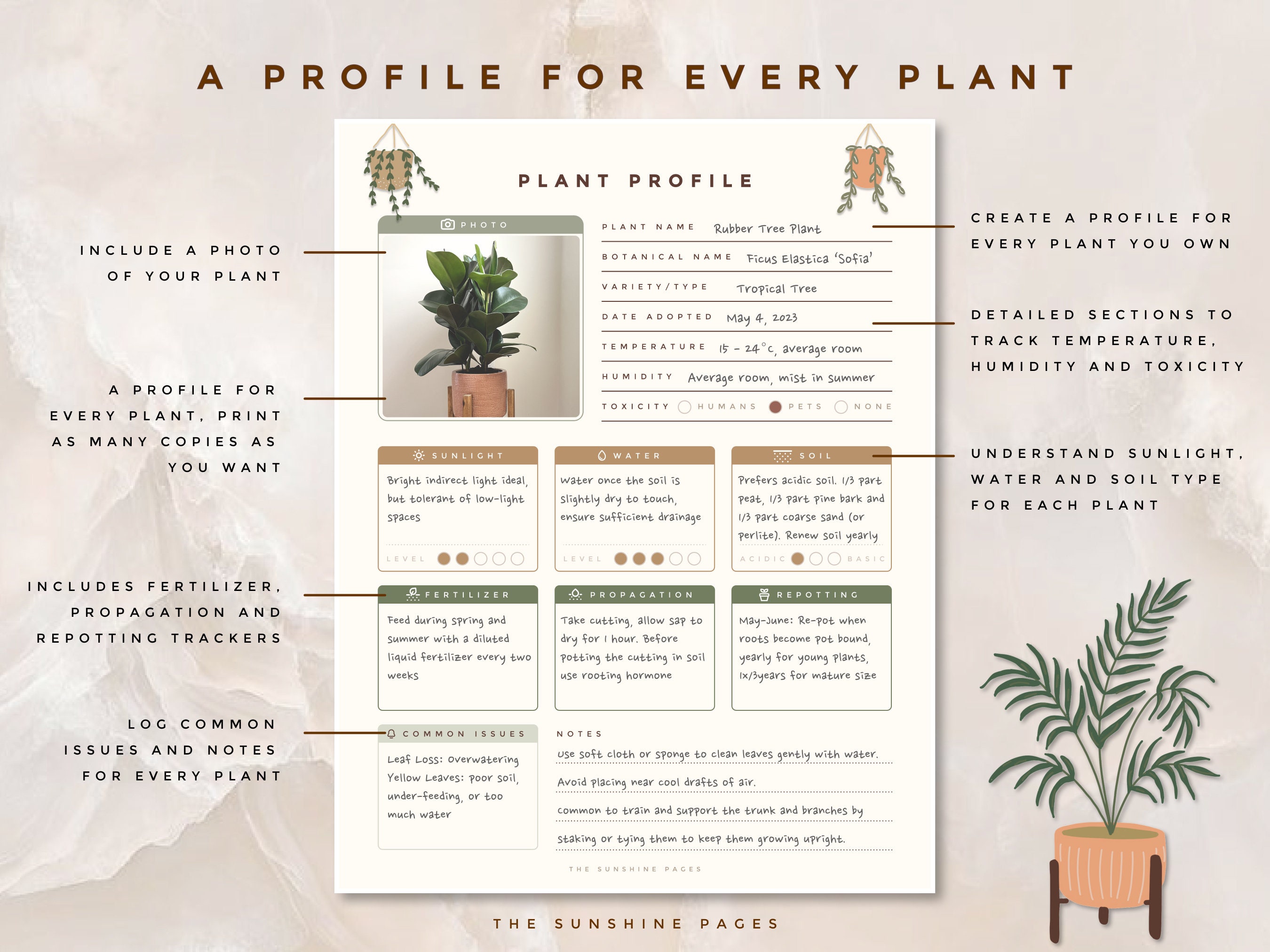 Ultimate House Plant Planner Printable Bundle Indoor Houseplant Garden ...