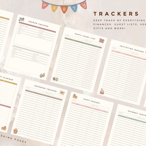 Party Planner Printable Event Organizer Birthday Checklist Party ...