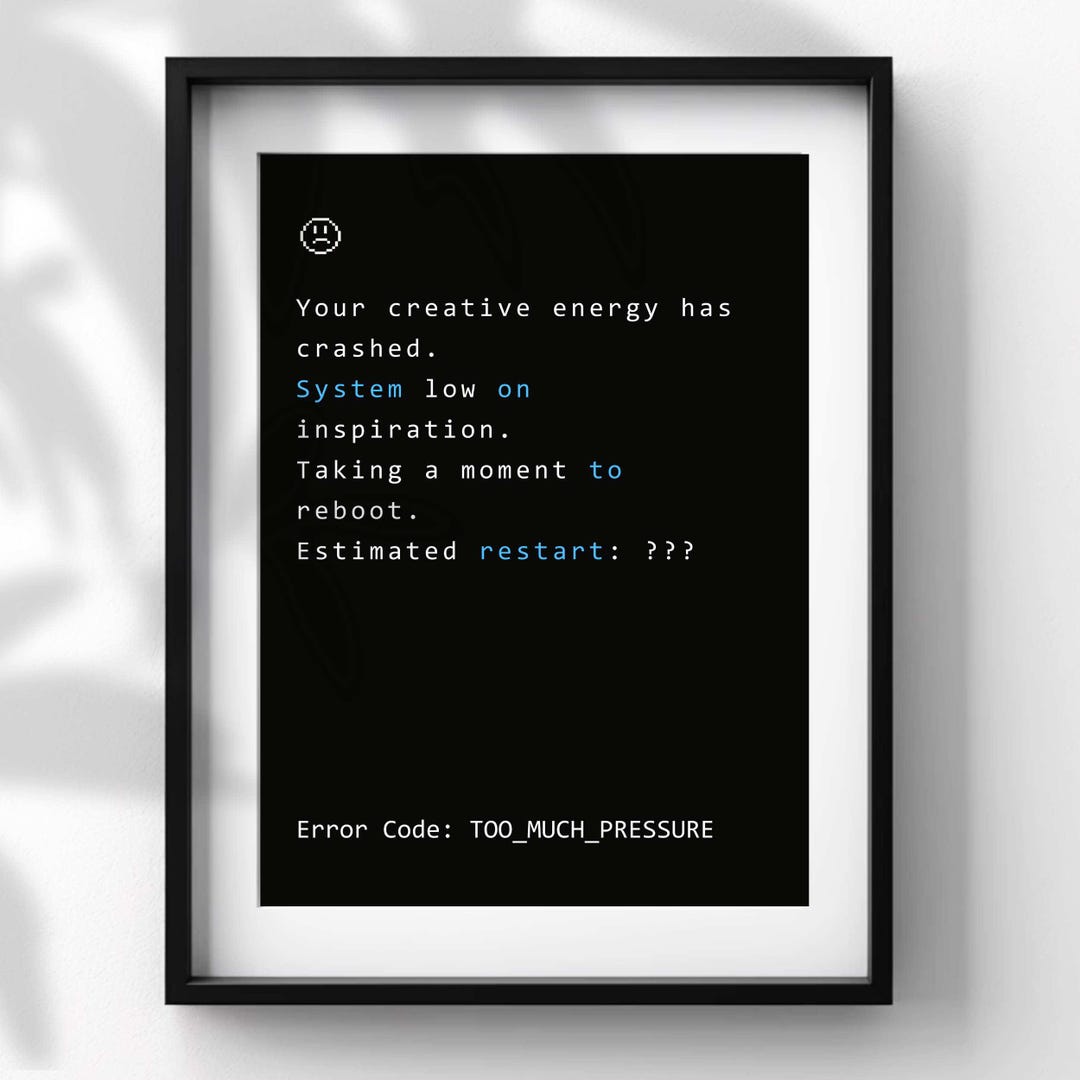 Creative Energy Crashed Poster Tech Wall Art Digital Download Funny ...
