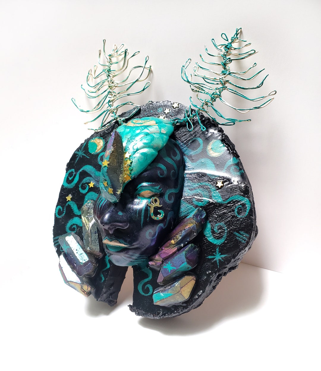 Mermaid Nymph Sculpture, Underwater Gothic - Etsy