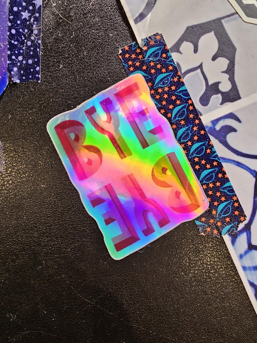 BYE BYE Sticker for Laptop, Water Bottle | Holographic | Cute | Small ...