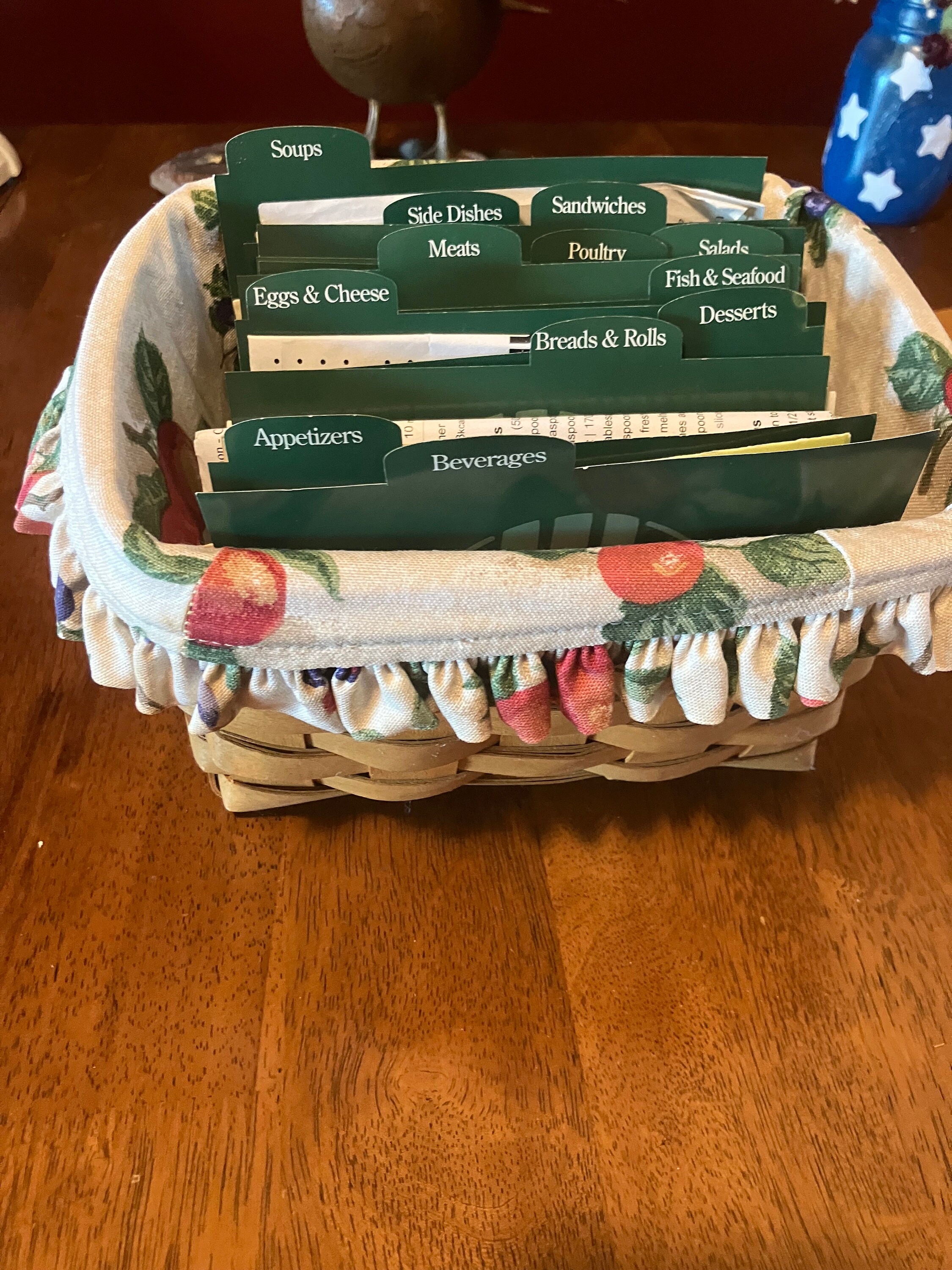 Vintage Handcrafted Longaberger Recipe Basket - Etsy