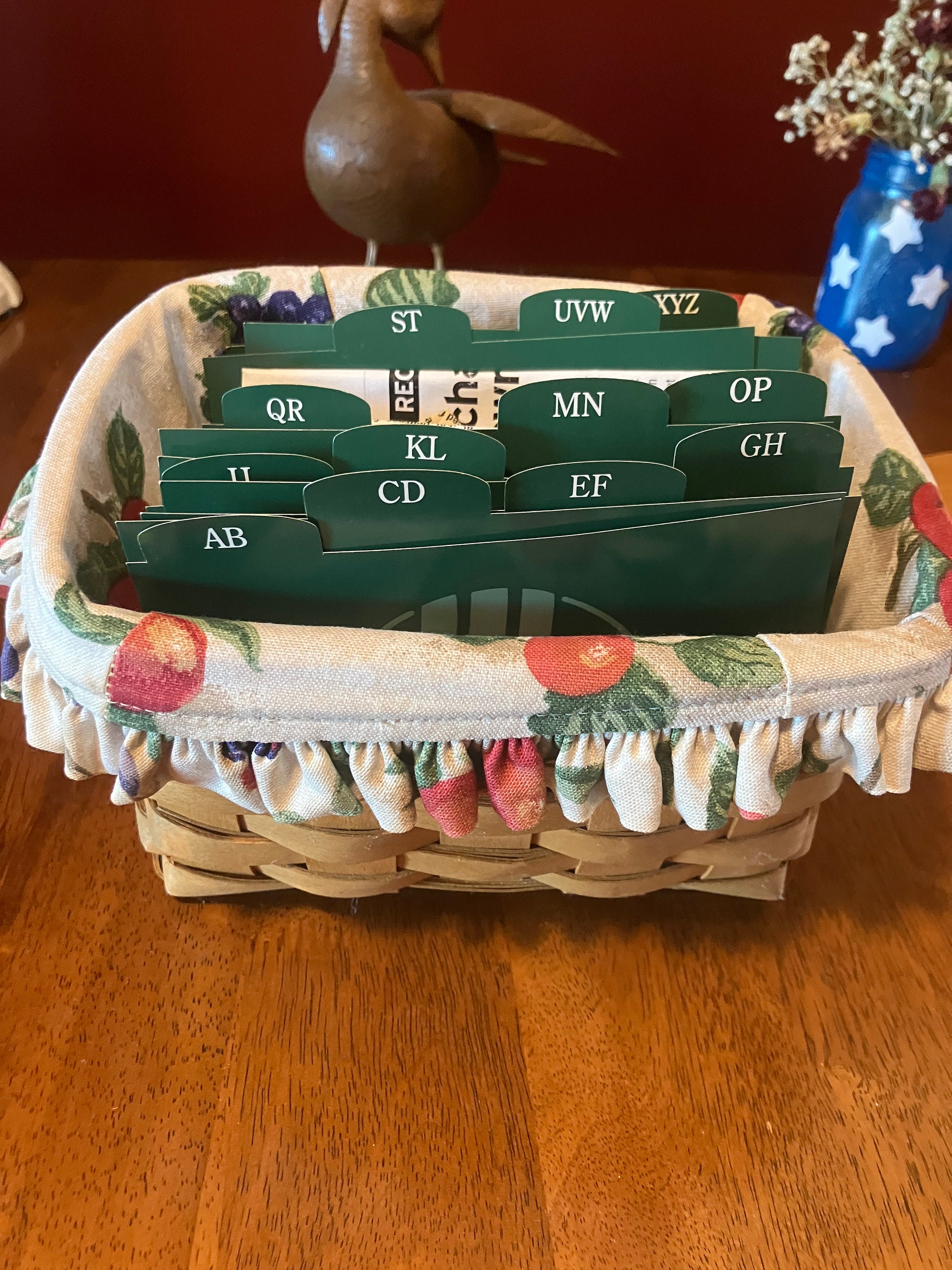 Vintage Handcrafted Longaberger Recipe Basket - Etsy