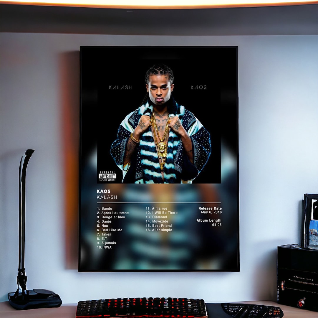 Album Poster KAOS by KALASH, Rap Posters, Album Cover, Album Wall Art ...