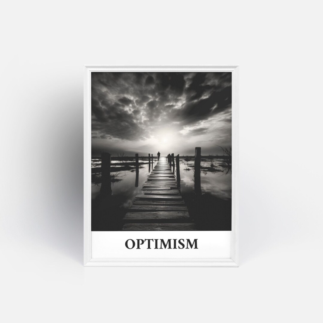 Optimism Motivation Poster Facing the Sunrise Print Poster Positive ...