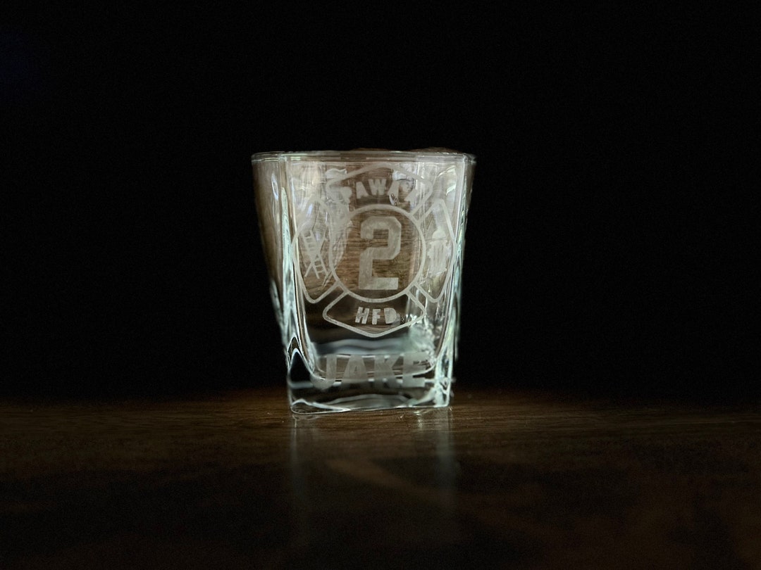 Customizable Fire Maltese Etched Whiskey Glass - Etsy