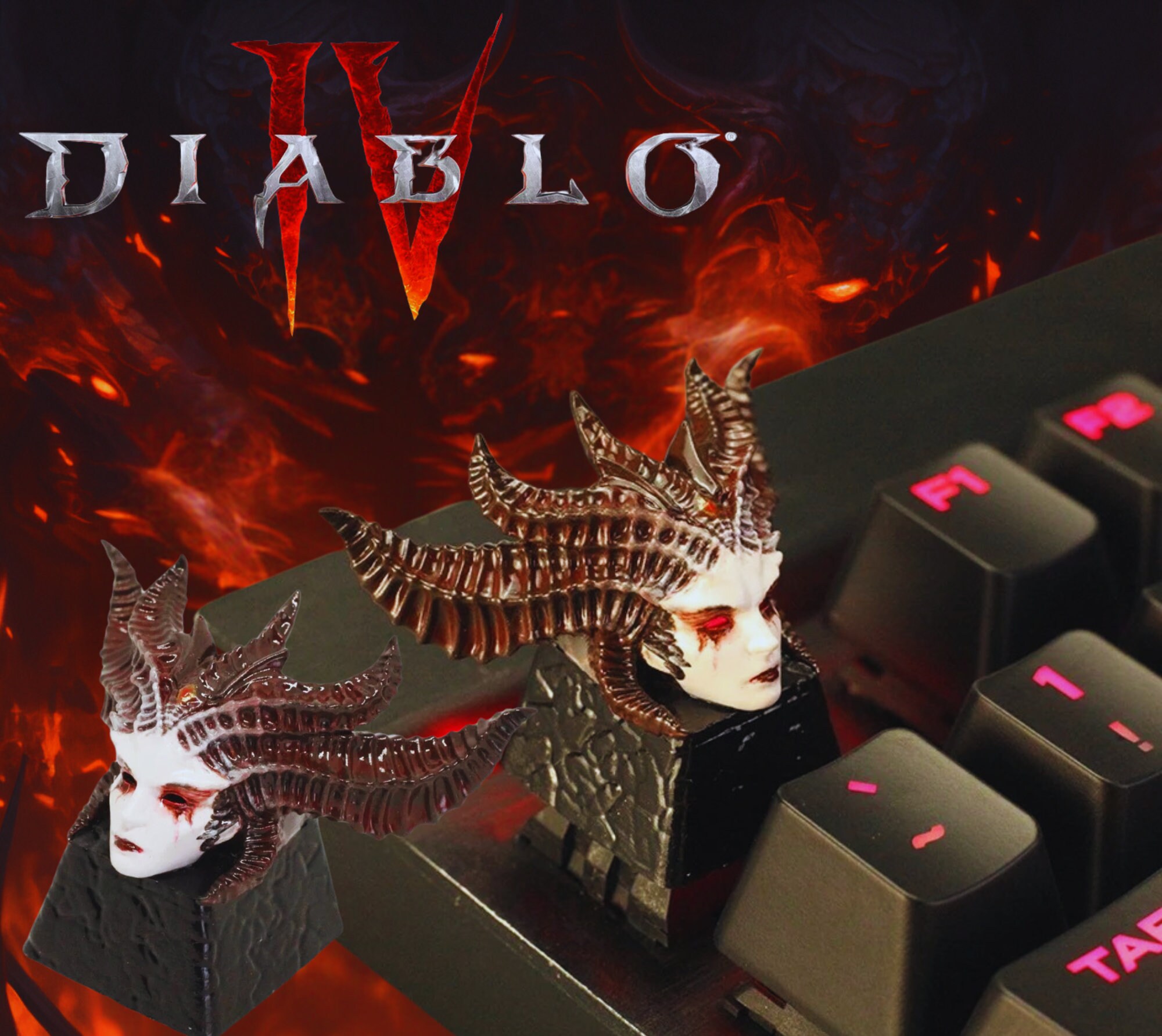 Diablo 4 Lilith Keycap, Artisan Keycap, Custom Keycap, Mechanical ...