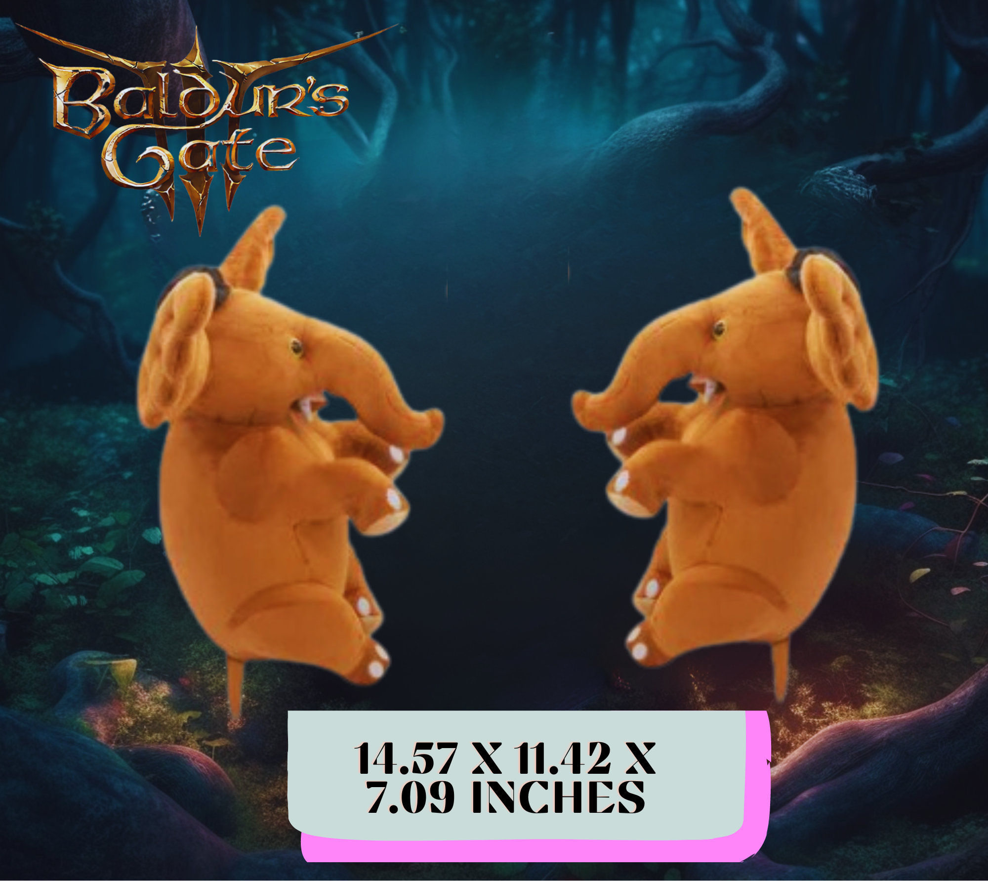 Handcrafted Baldur's Gate 3 Plushies, Valeria the Hollyphant ...