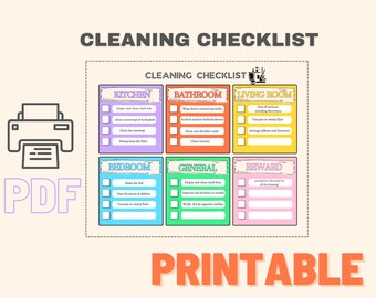 Editable Cleaning Schedule Cleaning Planner Printable Cleaning ...