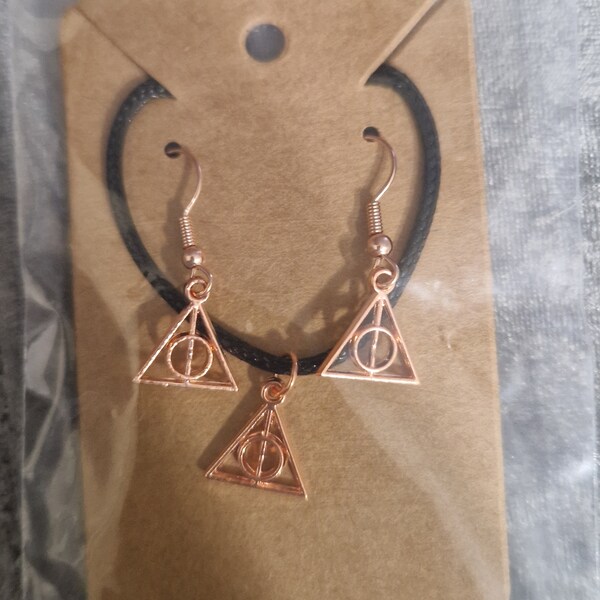 Gold Deathly Hallows Earrings - Etsy