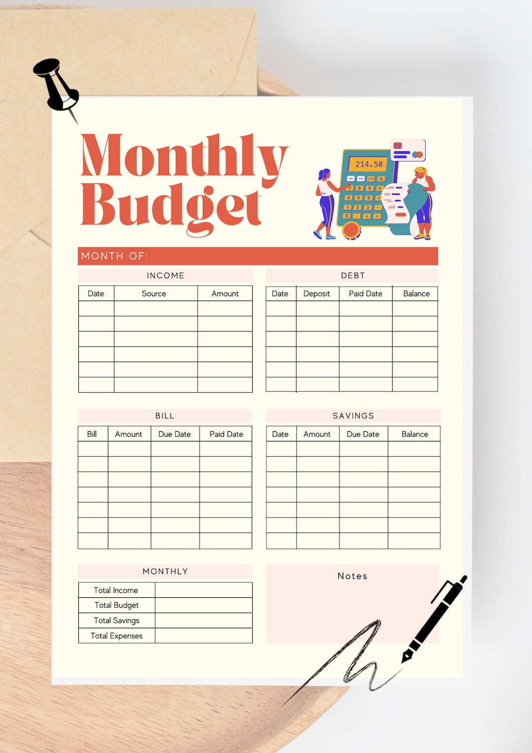 Minimalist Budget Planner, Finance Tracker, Finance Planner , Digital ...