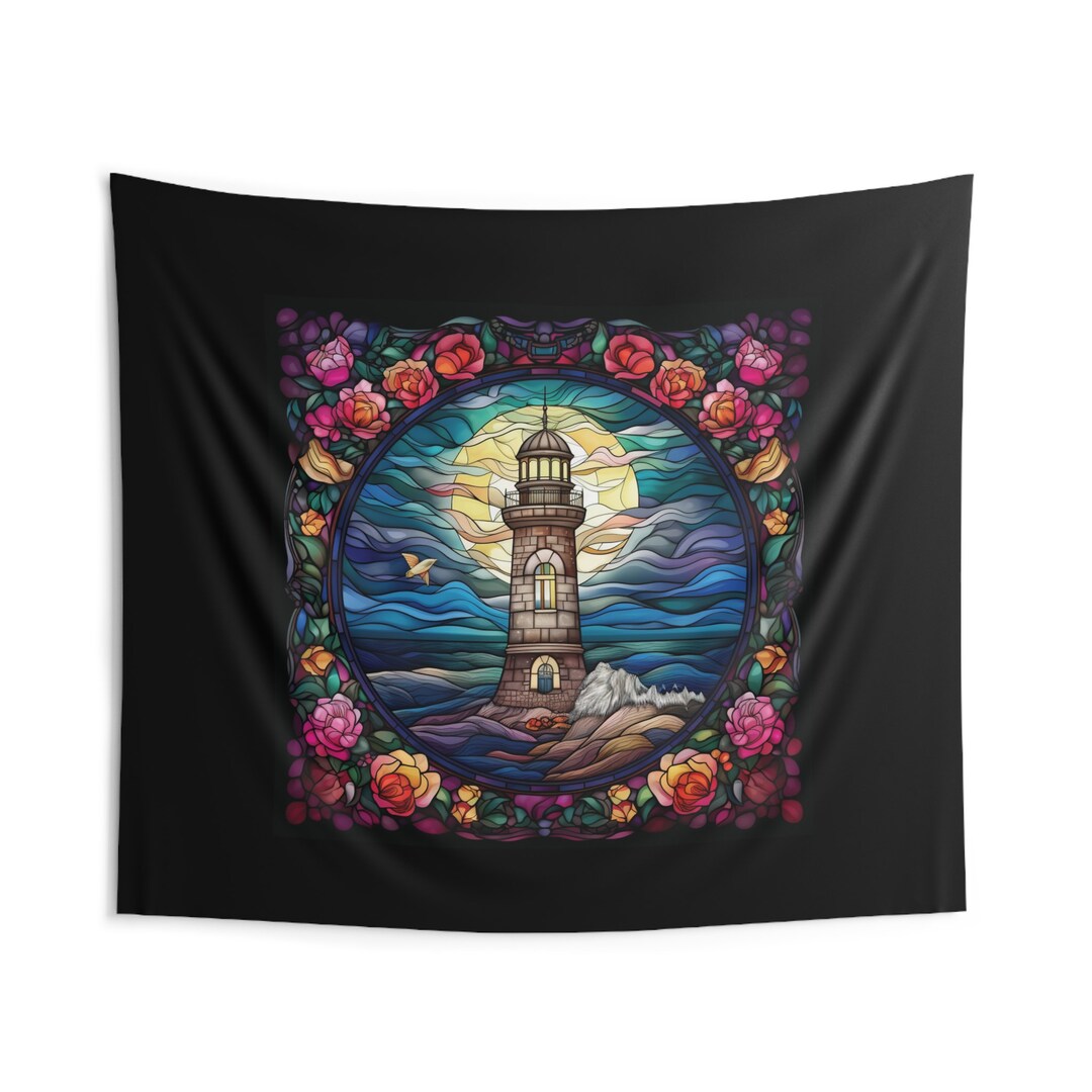 Custom Stained Glass Lighthouse Wall Tapestries - Etsy