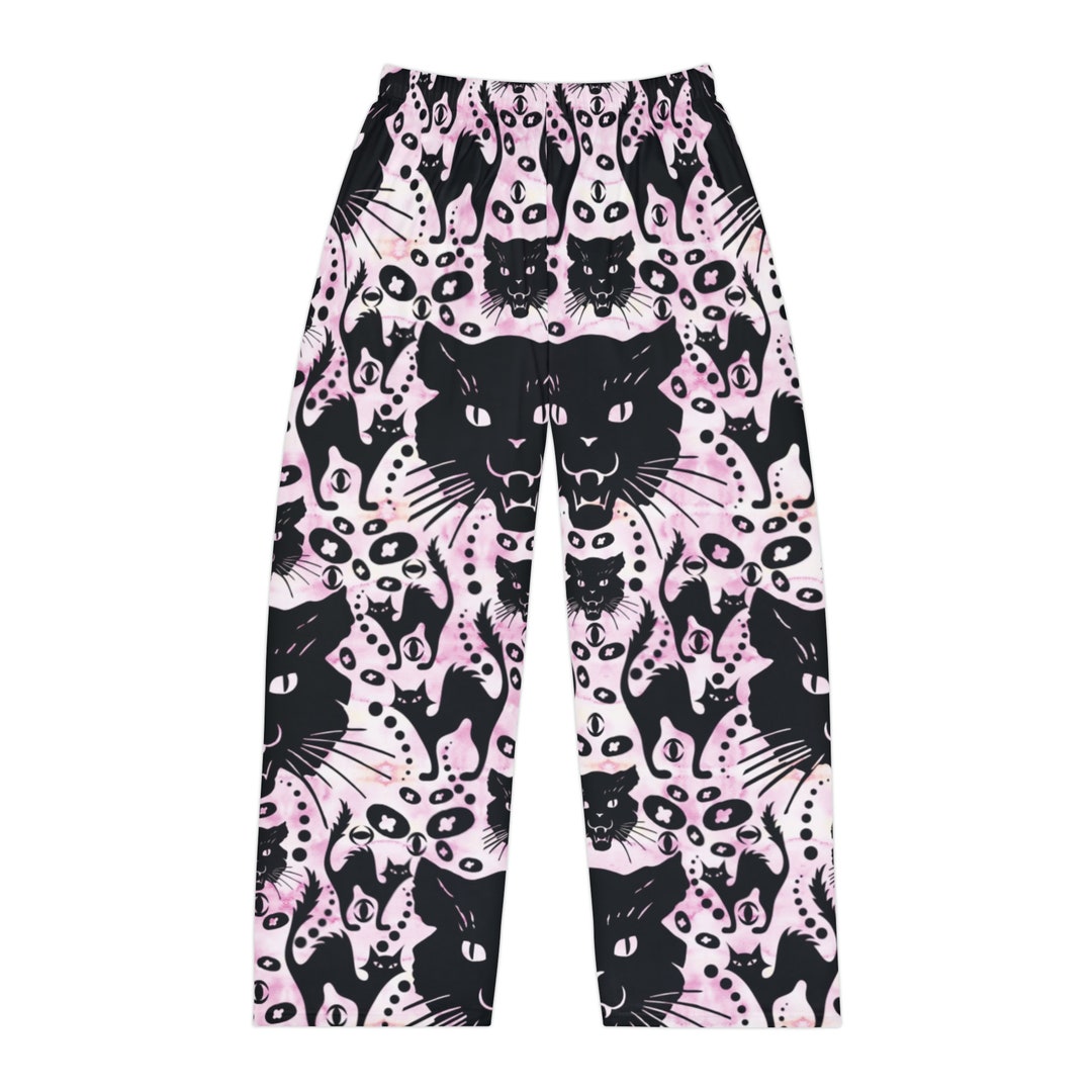 Halloween Black Cat Pajama Pants (AOP) - Etsy