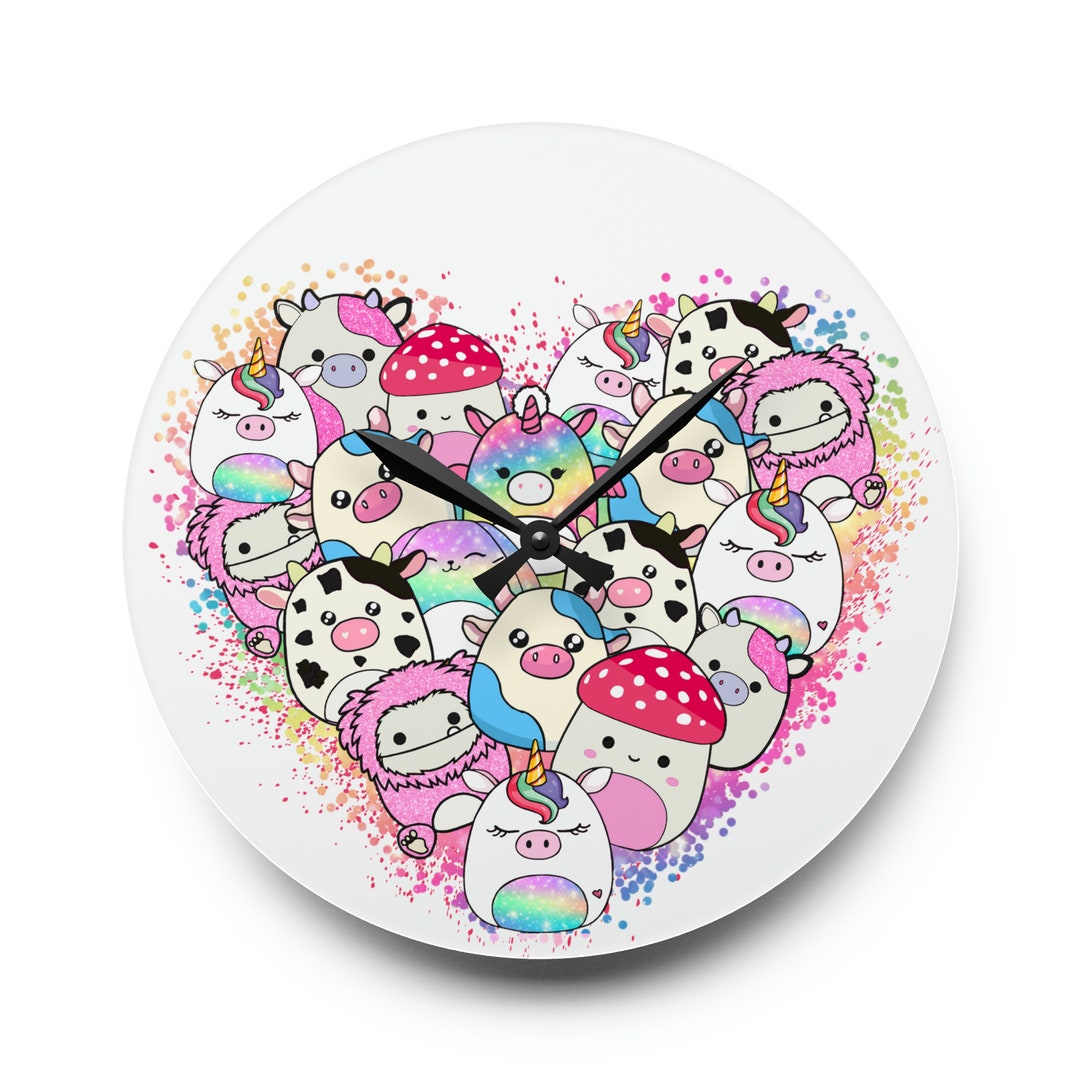 Custom Squishmallows Acrylic Wall Clock - Etsy