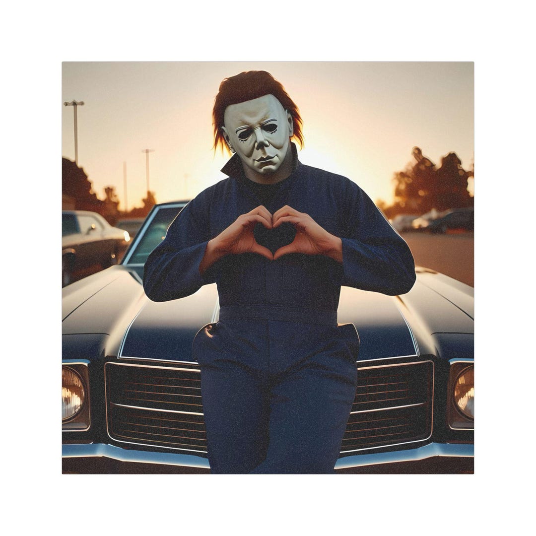 Custom Michael Myers Heart Hands Halloween Car Magnet Etsy