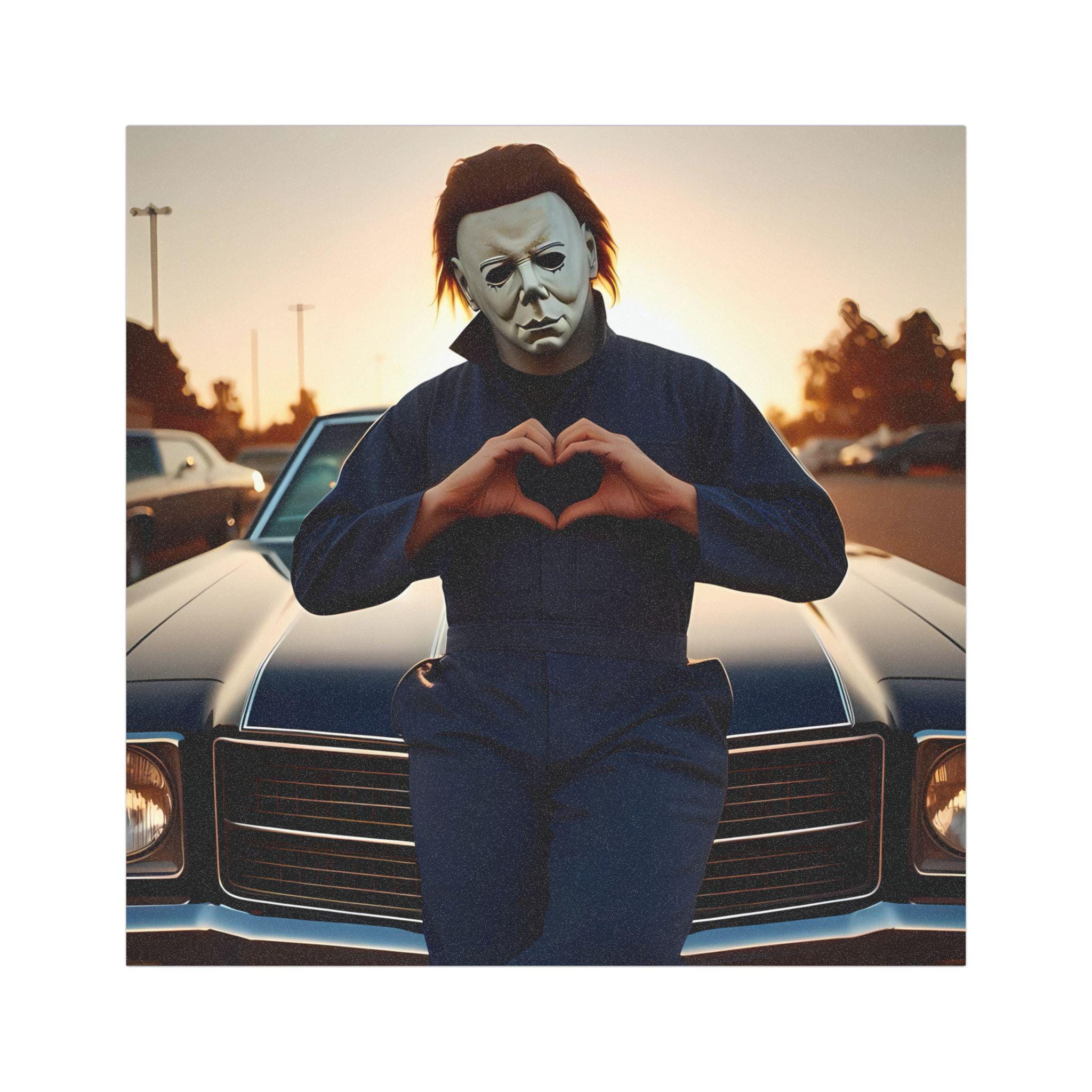 Custom Michael Myers Heart Hands Halloween Car Magnet - Etsy