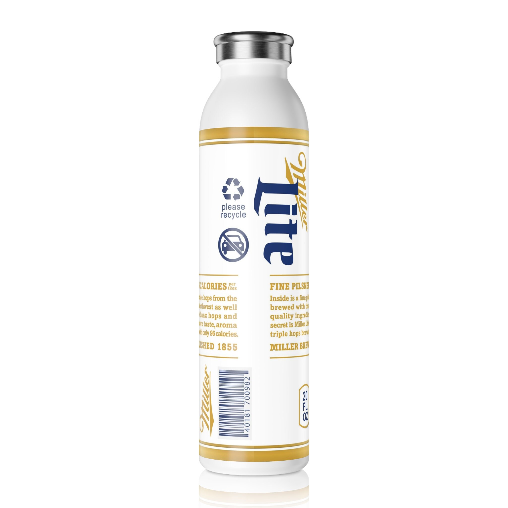 Custom Mock Beer Slim Water Bottle - Etsy