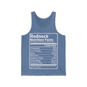 Custom Redneck Nutrition Tank Top Wife Beater - Etsy