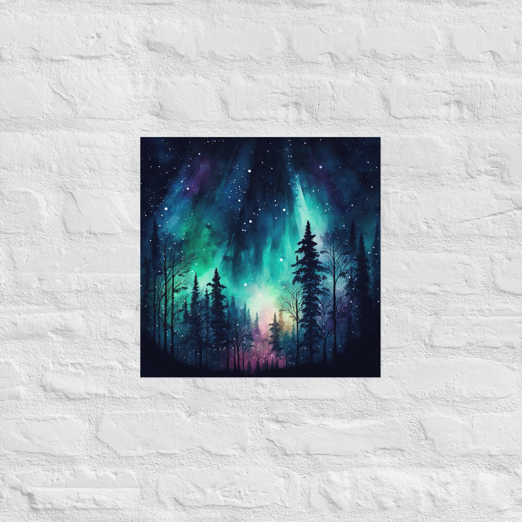 Stunning Northern Lights Poster: Aurora Borealis Landscape Decor for ...