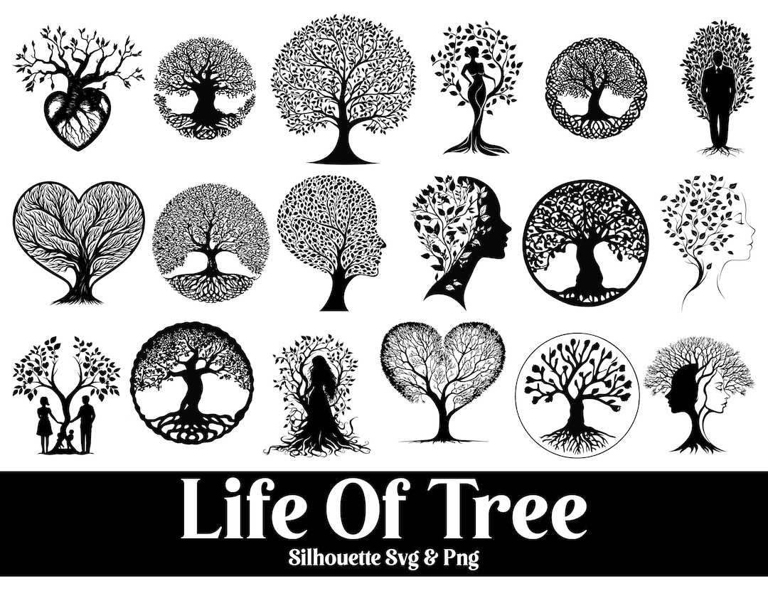Tree of Life SVG | Tree of Life Silhouette PNG | Family Tree Clipart ...