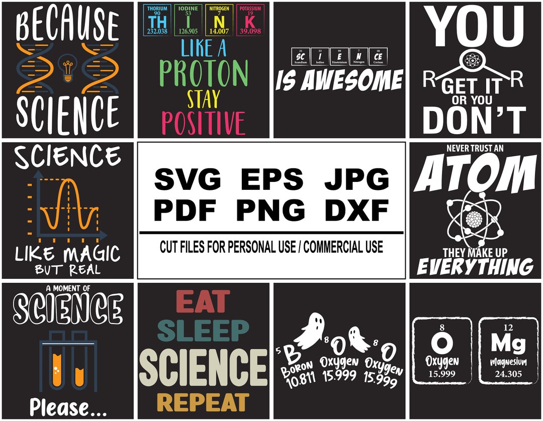 Science T-shirt Bundle, Science SVG PNG Bundle for Cricut Shirts ...