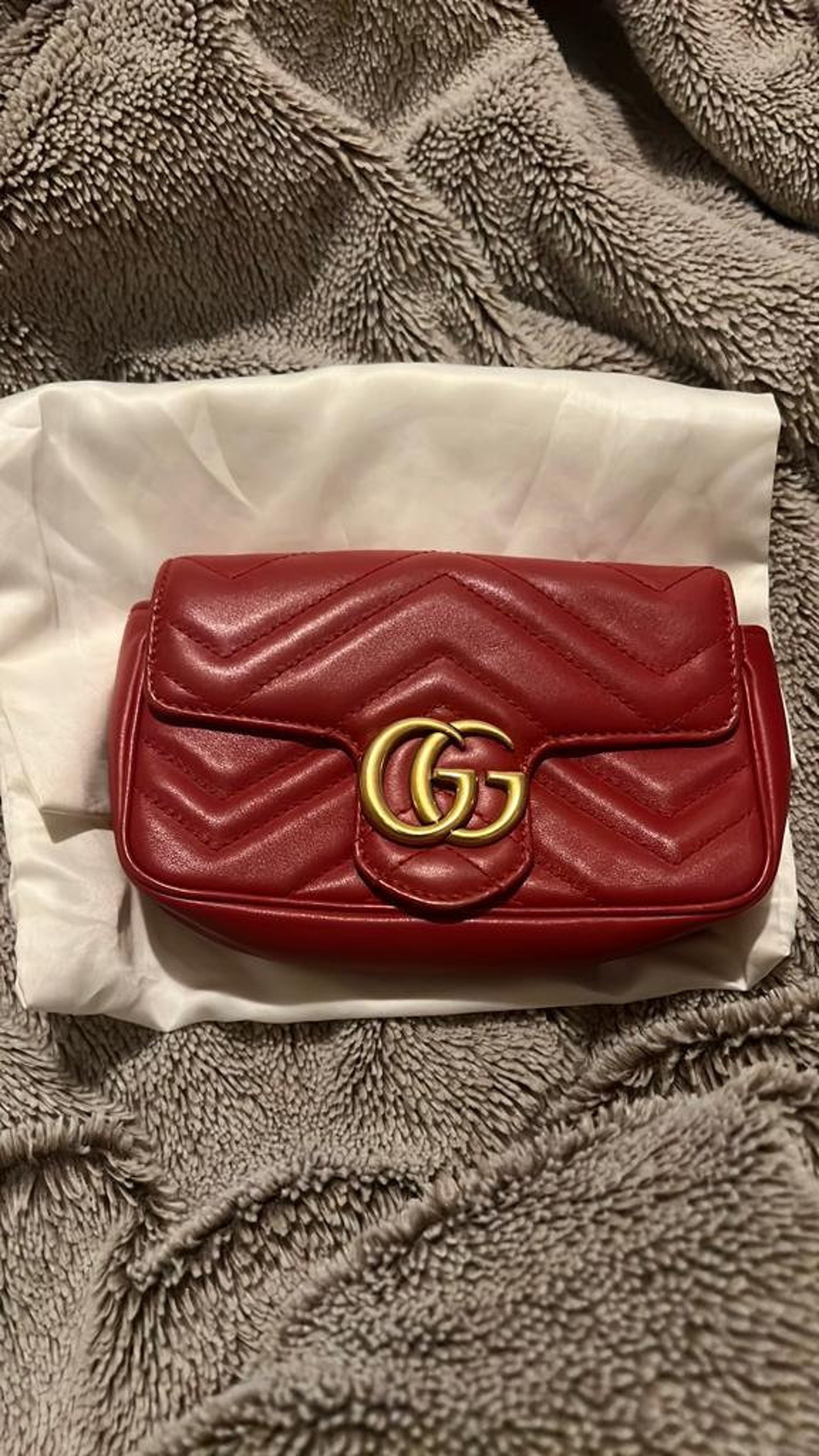 Gucci GG Marmont Flap Bag Matelasse Leather Super Mini Red - Etsy