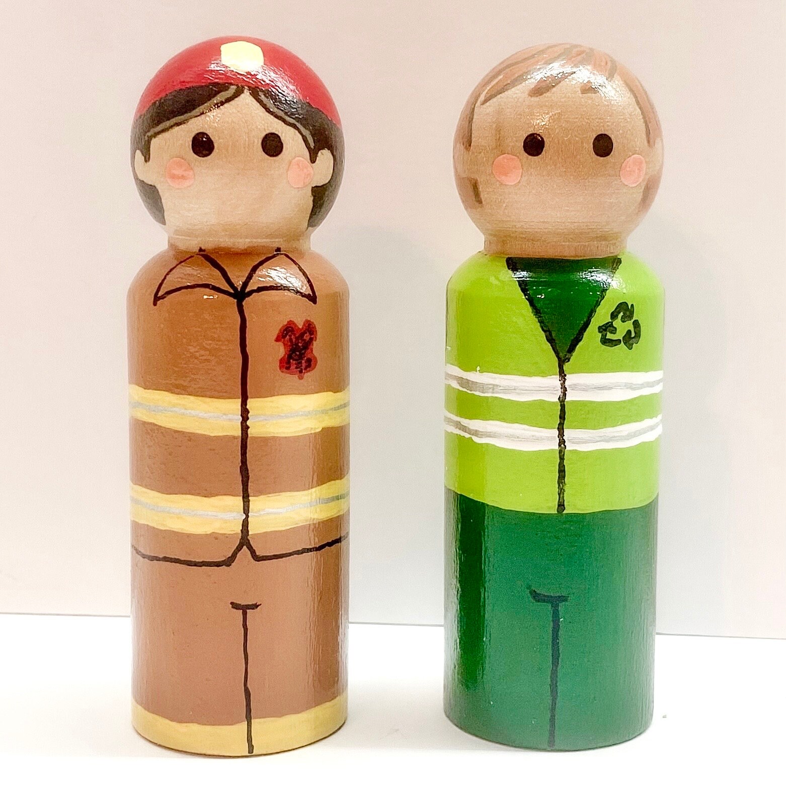 Community Helpers Peg Dolls for Sensory Play Peg People Small World ...