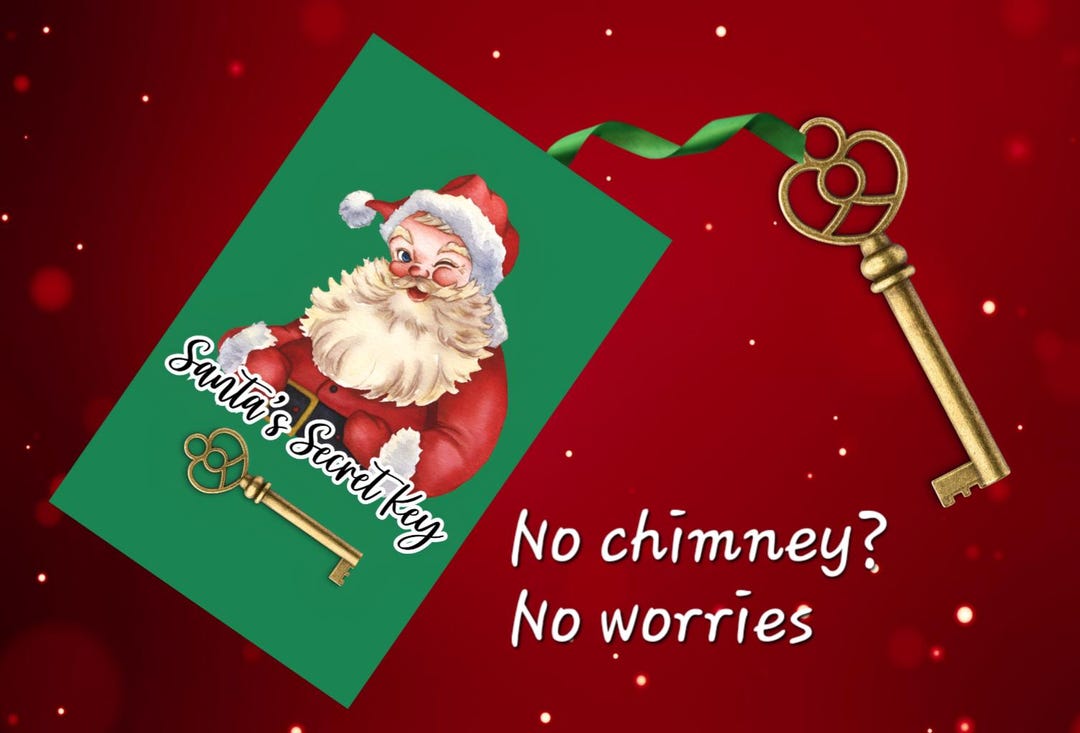 Santa's Magic Key, Secret Key to Home, No Chimney Key, Holiday Gift ...