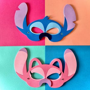 Blue Alien Mask and Pink Alien Mask, Party Mask for Kids Inspired by ...