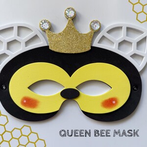 Bee Mask, Queen Bee Party Mask for Kids and Adult, Halloween Dress up ...