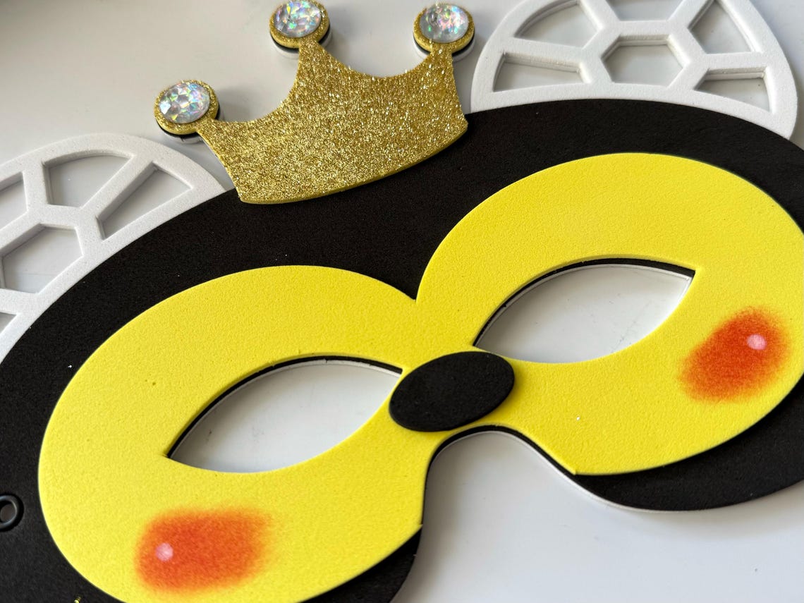 Bee Mask, Queen Bee Party Mask for Kids and Adult, Halloween Dress up ...